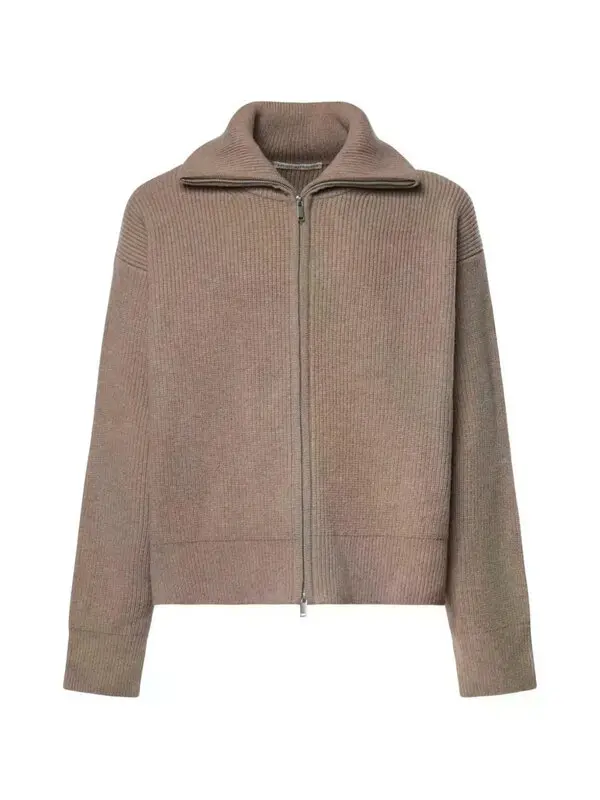 Studio Nicholson Sandos Ribbed-knit Zip-up Cardigan - Neutrals