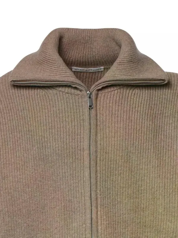 Studio Nicholson Sandos Ribbed-knit Zip-up Cardigan