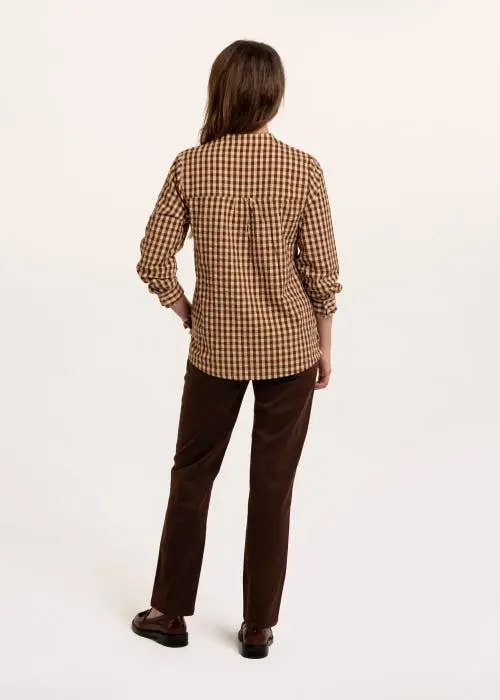 BRAKEBURN Fiorella Gingham Textured Blouse