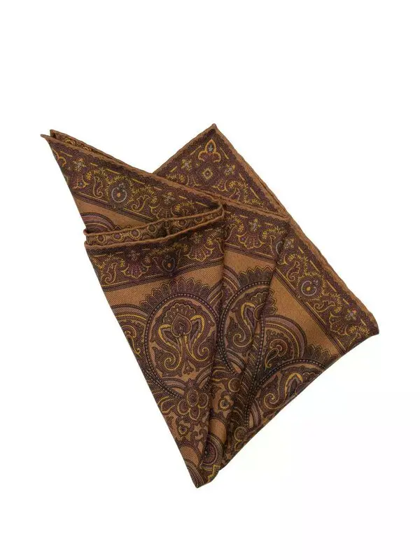 ELIZABETTA Lario Paisley-print Pocket Square