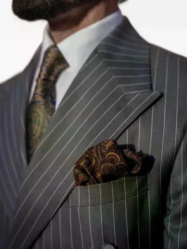 ELIZABETTA Lario Paisley-print Pocket Square