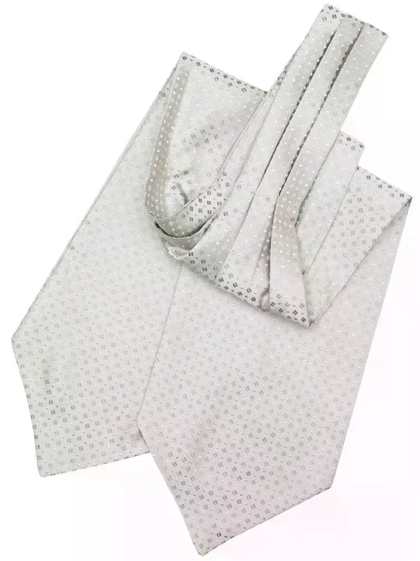 ELIZABETTA Ascot Jacot-woven Tie - Grey