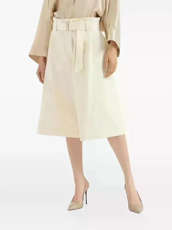Brunello Cucinelli Belted Pleated Trousers - Neutrals