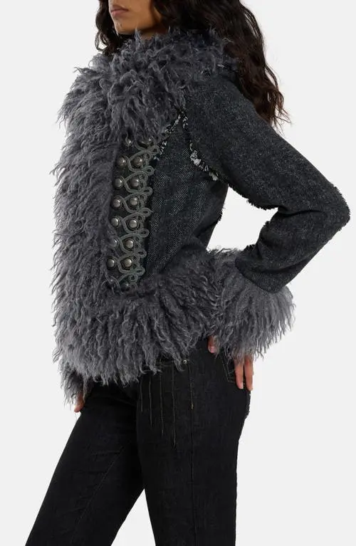 JADED LONDON Drummer Faux Fur Jacket