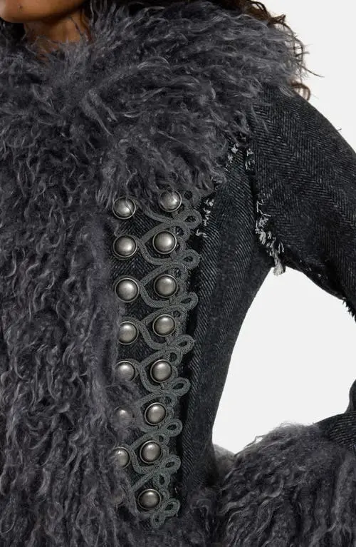 JADED LONDON Drummer Faux Fur Jacket