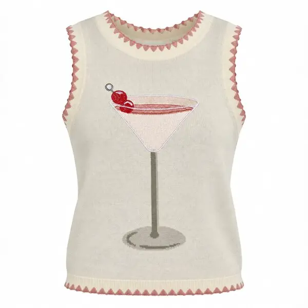 ANOTHER GIRL Martini Embroidered Vest