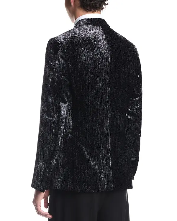 Emporio Armani Velvet Micro Pattern Tuxedo Jacket