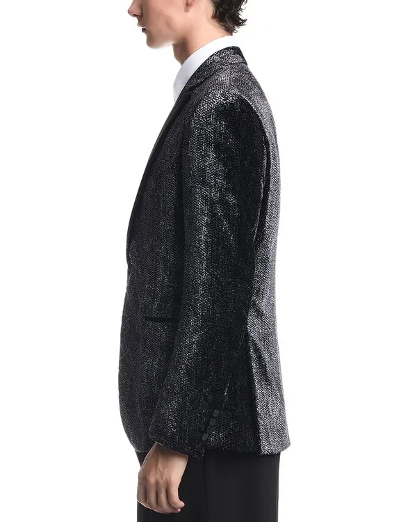 Emporio Armani Velvet Micro Pattern Tuxedo Jacket