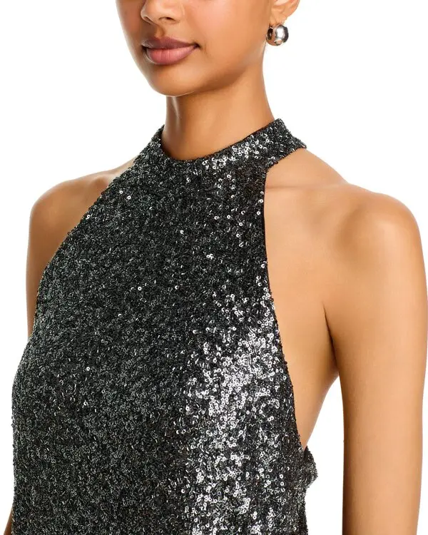 Hugo Boss Enania Sequin Halter Top Exclusive