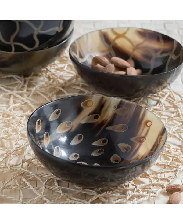 BE HOME Horn Snack Peacock Bowl