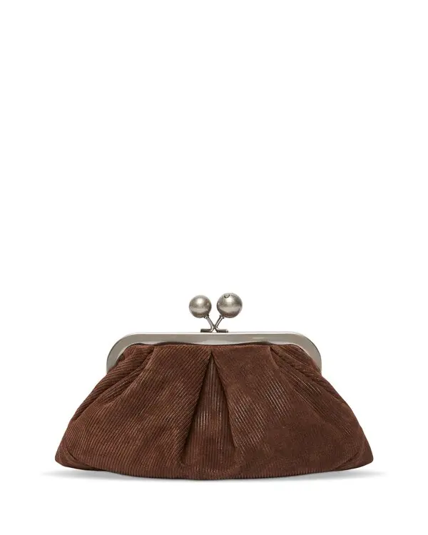Max Mara Pasticcino Suede Convertible Clutch