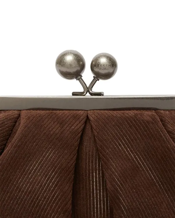 Max Mara Pasticcino Suede Convertible Clutch