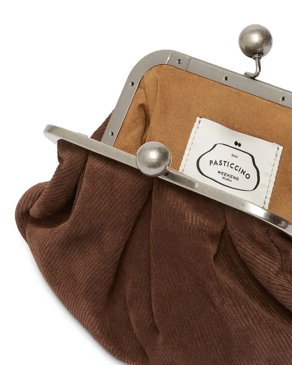 Max Mara Pasticcino Suede Convertible Clutch