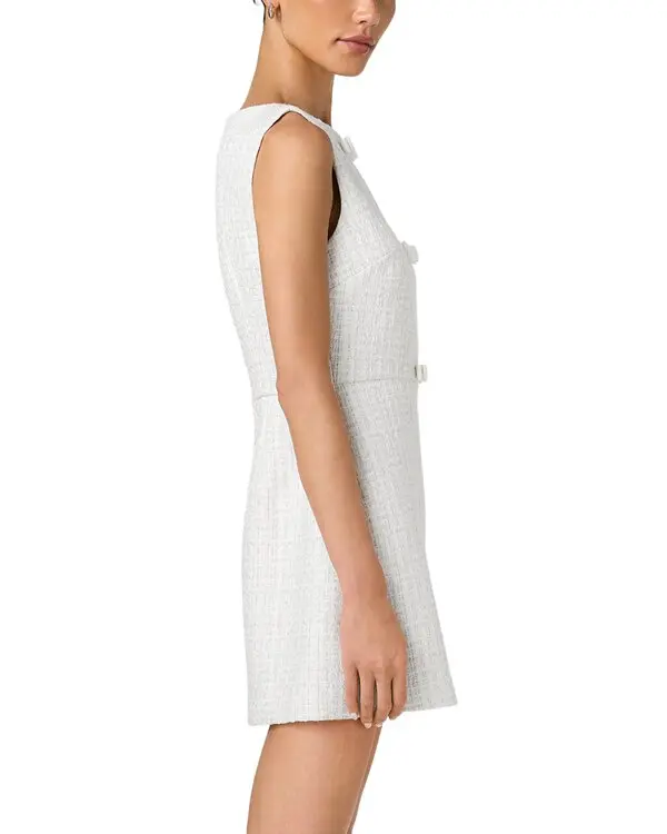 French Connection Scattered Tinsel Bow Trim Mini Dress