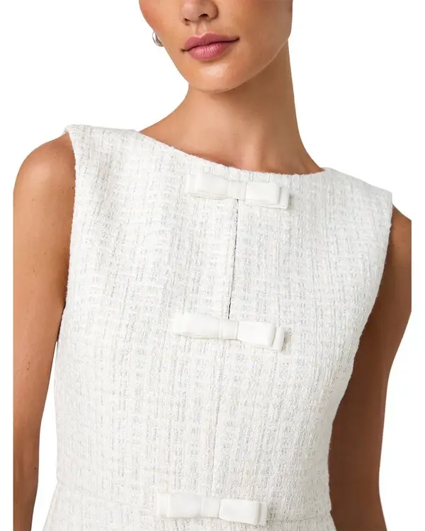 French Connection Scattered Tinsel Bow Trim Mini Dress