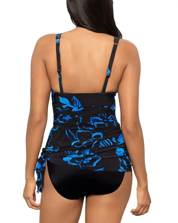 Magicsuit Sketchbook Celine Gathered Side Tie Swimsuit - Black/multi