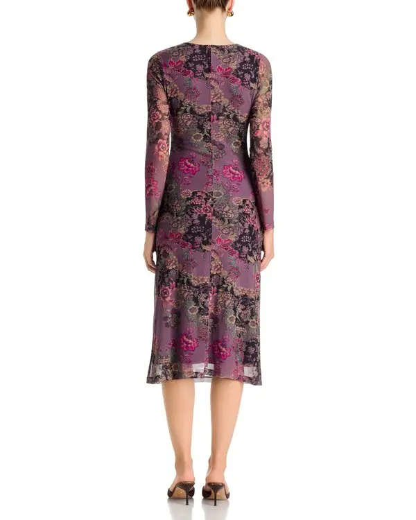Johnny Was Long Sleeve Ruched Front Dress