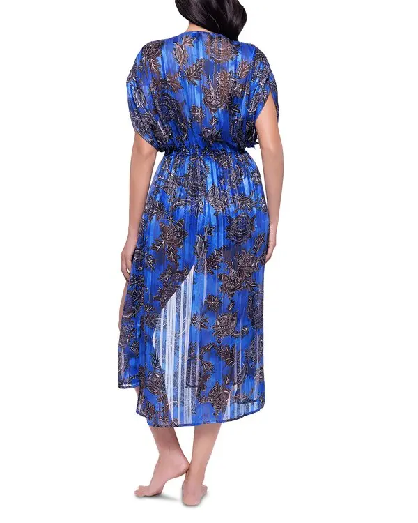 Miraclesuit Obsidian Flora Kimono Swim Cover-up