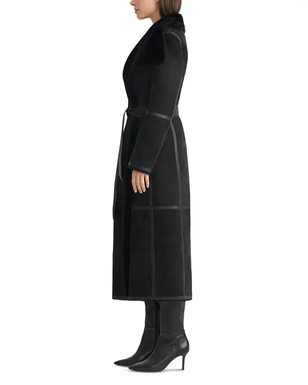 Mackage Marian Shearling Reversible Wrap Coat