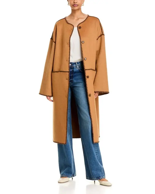 A.REN A. Ren Leone Button Front Coat