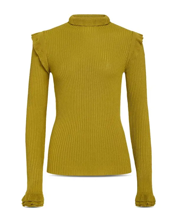 MARIE OLIVER Tinley Ruffle Trim Turtleneck