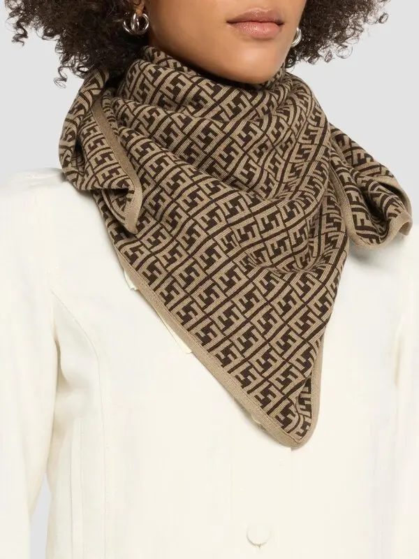 Fendi Cotton-cashmere Ff Scarf