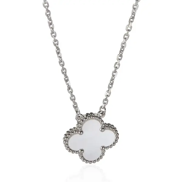 Van Cleef & Arpels White Gold Mother Of Pearl Vintage Pendant - White_gold