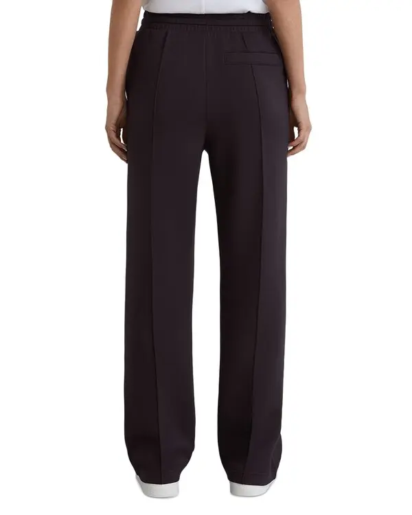 REISS Petites Jemma Wide Leg Pants - Grape Burgundy