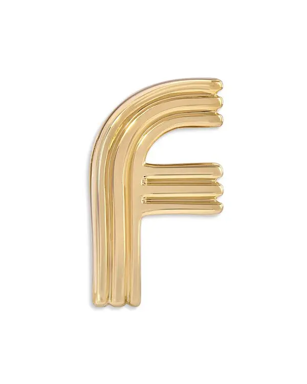 Adina Reyter 14k Yellow Gold Groovy Initial Midi Bead - F