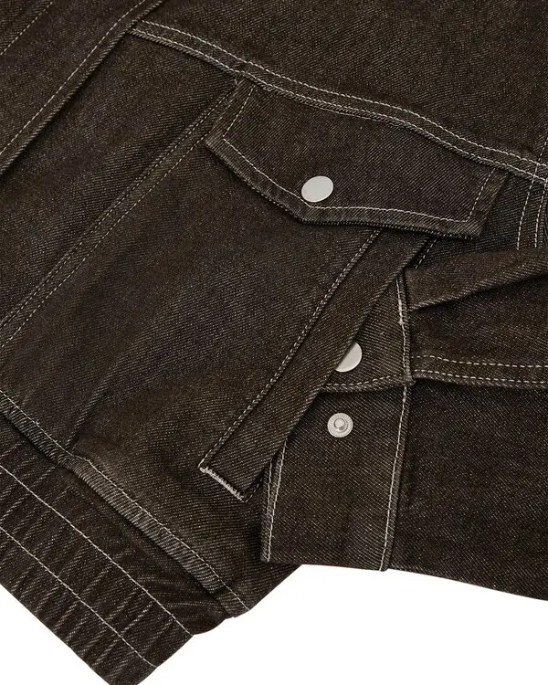 REISS Petites Blair Cotton Blend Denim Jacket