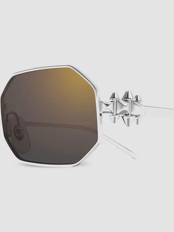 Cartier Clash De 53mm Geometric Sunglasses - Silver
