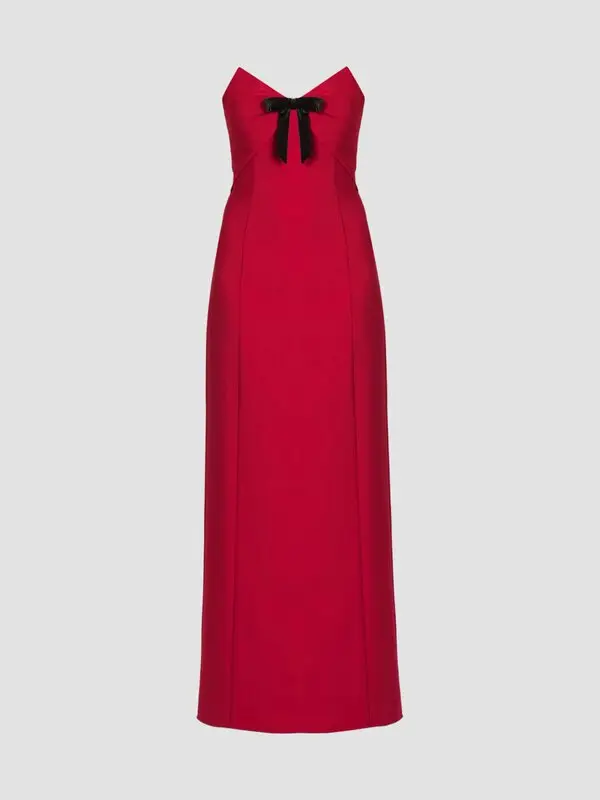 Shoshanna Brielle Strapless Bow Column Gown