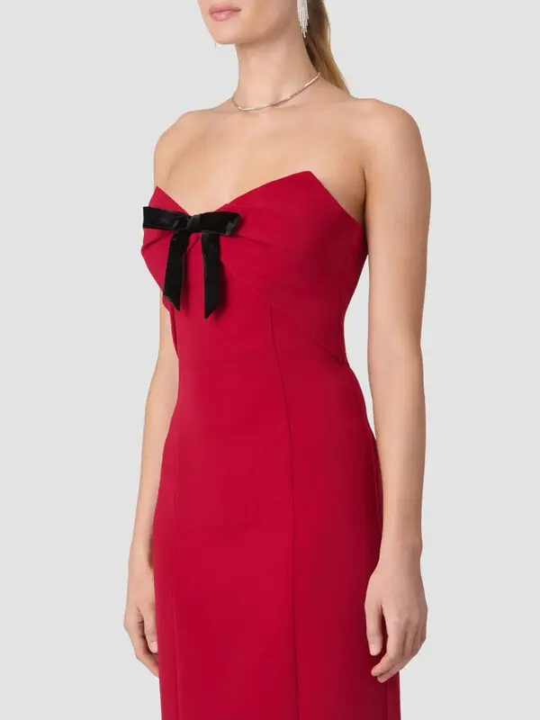 Shoshanna Brielle Strapless Bow Column Gown