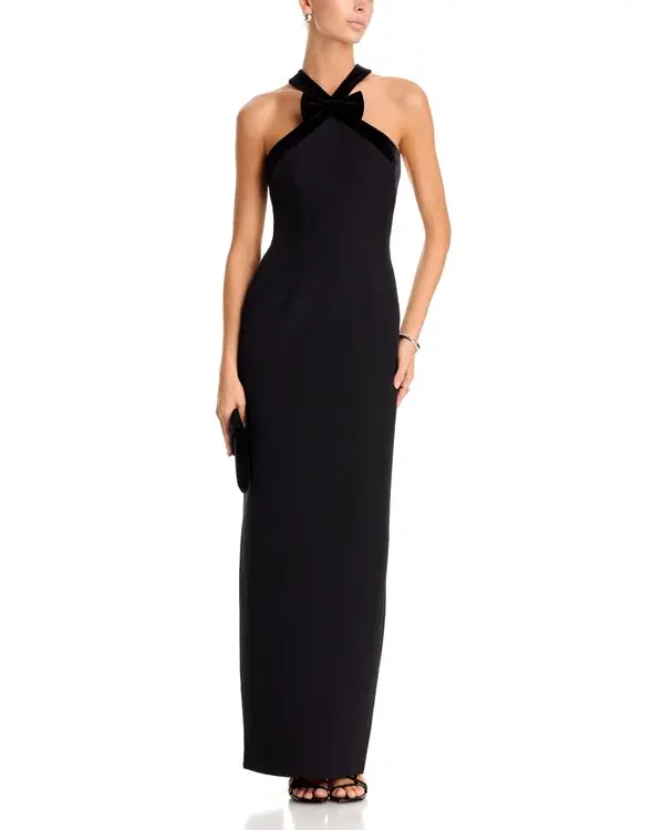 SAU LEE Eloise Halter Bodycon Gown