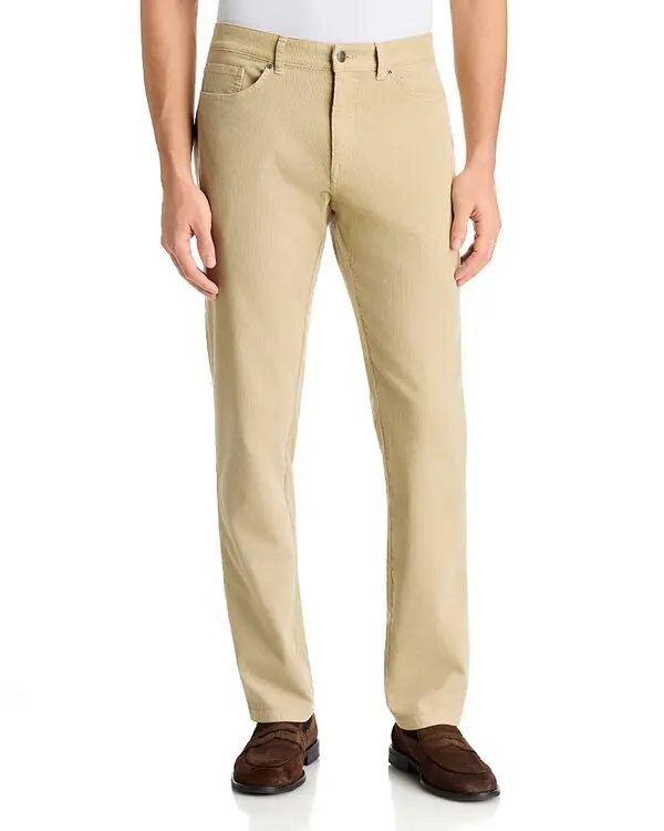 Peter Millar Classic Comfort Corduroy Five Pocket Relaxed Fit Pants - Stone