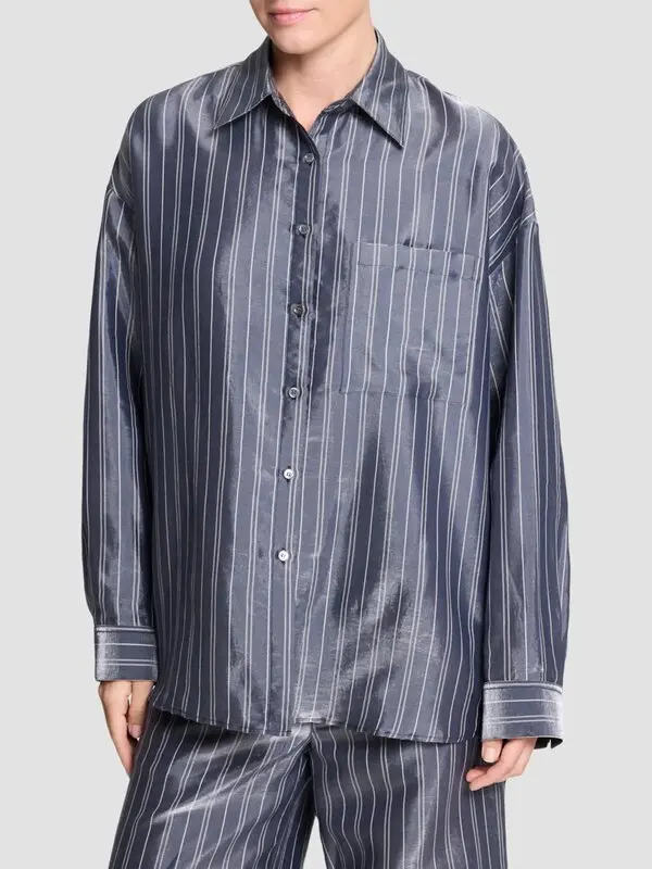 TWP Something Borrowed Striped Cotton-blend Shirt