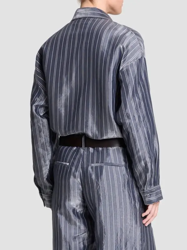 TWP Something Borrowed Striped Cotton-blend Shirt