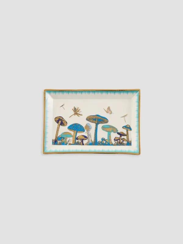 Jonathan Adler Botanist Mushroom Rectangle Tray - Multi