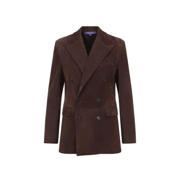 Ralph Lauren Suede Leather Blazer - Brown