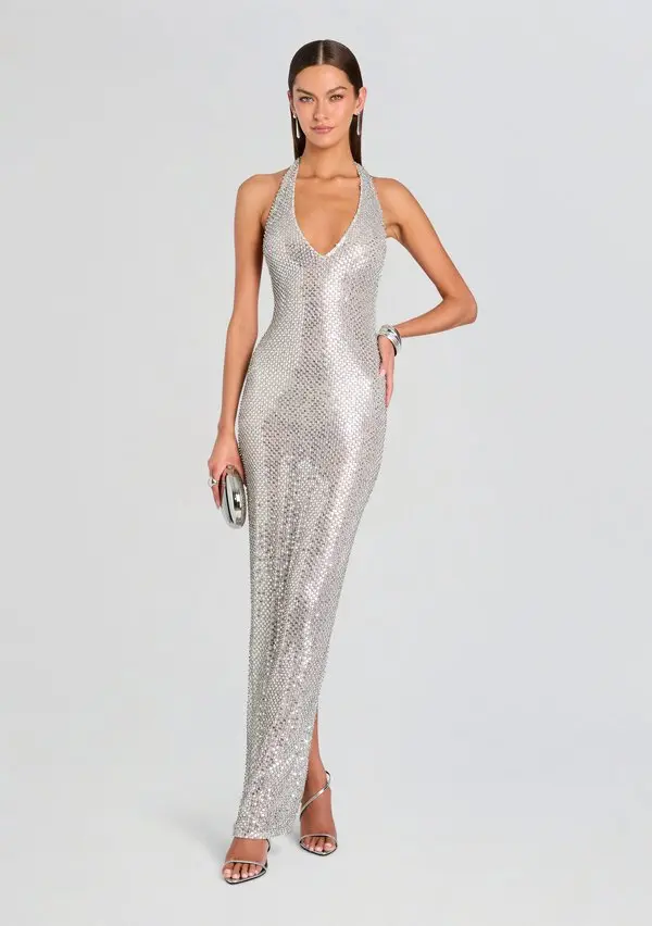Retrofete Lolly Sequin Dress - Silver