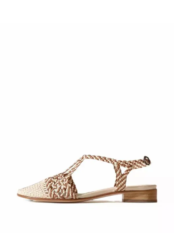 Hereu Plora Braided Flat Pumps - Neutrals