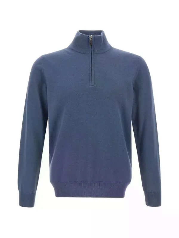 KANGRA Half-zip Sweater - Blue