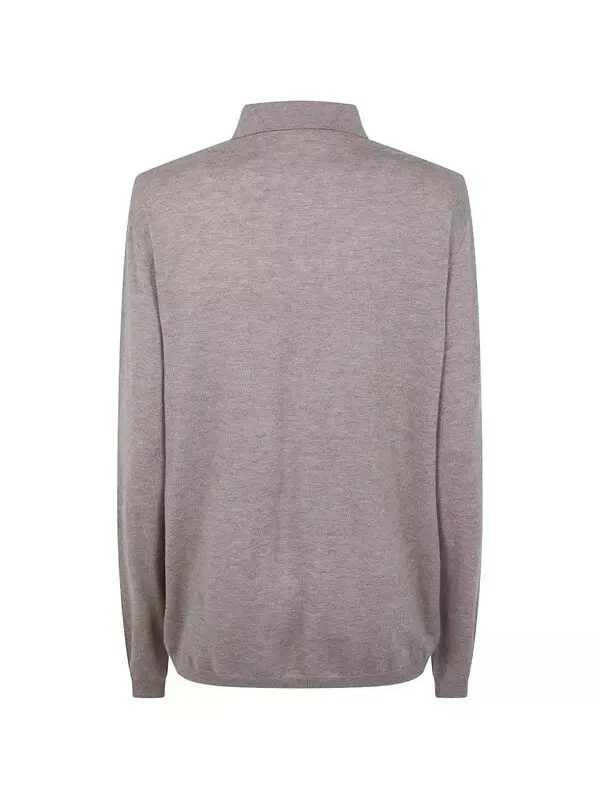 THE FRANKIE SHOP Tala Knit V-neck Polo - Neutrals