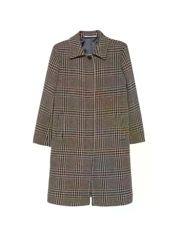 Tagliatore Prince Of Wales-check Single-breasted Coat - Neutrals
