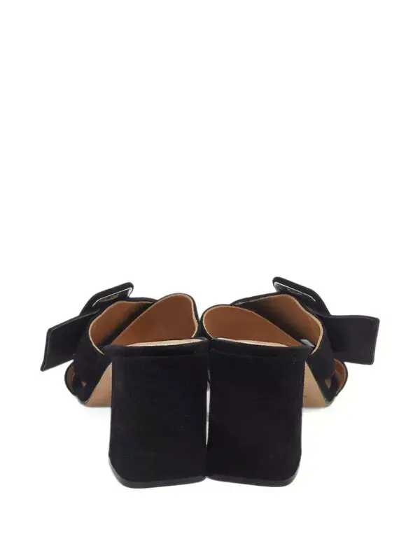 SERGIO ROSSI Mia 80 Suede Sandals - Black