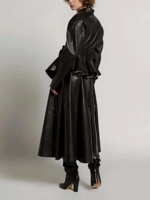 Alberta Ferretti Leather Skirt