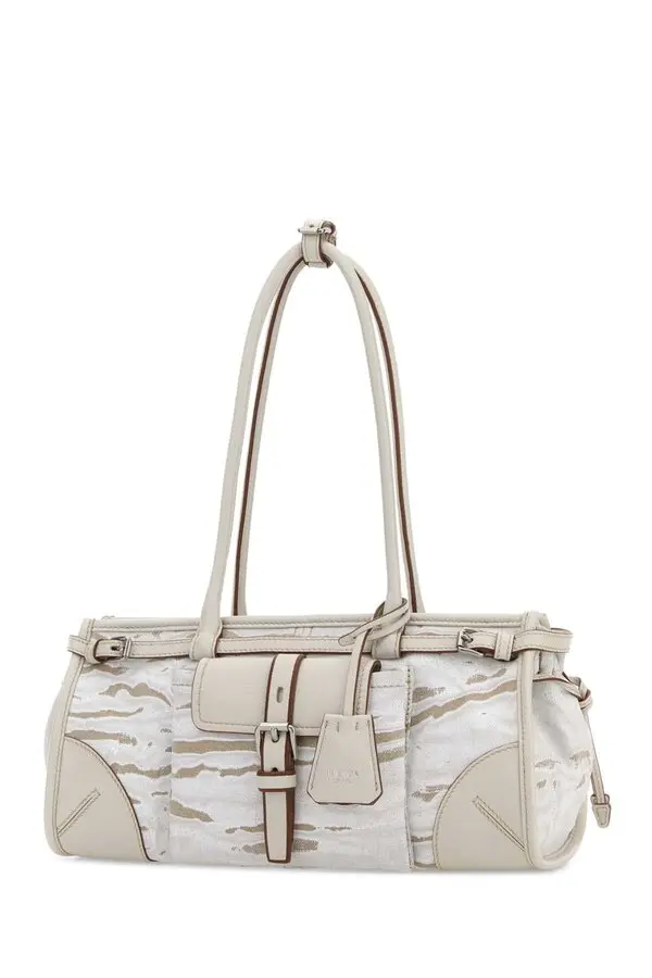 Prada Printed Canvas Medium Bonnie Shoulder Bag