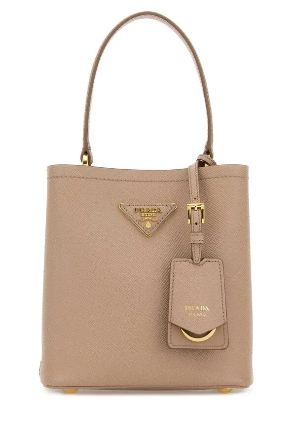 Prada Beige Leather Small Panier Handbag - Brown