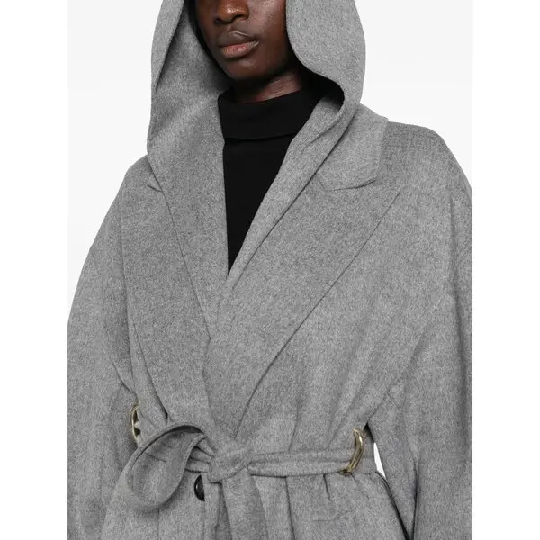 Sportmax Grey Coats Single Breasted Coats