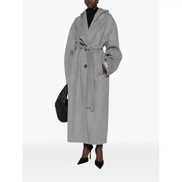 Sportmax Grey Coats Single Breasted Coats
